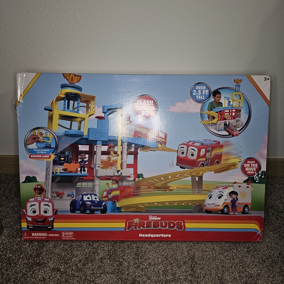 Disney | Toys | Disney Firebuds Headquarters Playset Red Blue Yellow ...